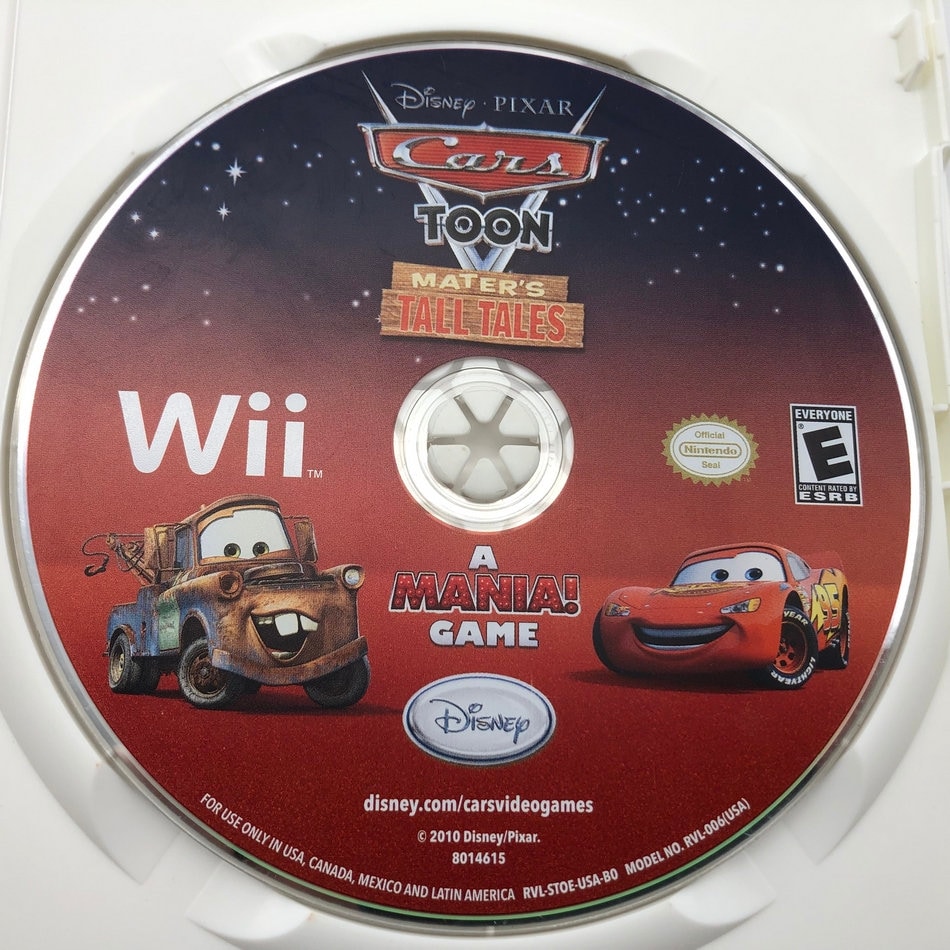 Disney Pixar Cars Toon: Mater's Tall Tales Wii Video Game With ...