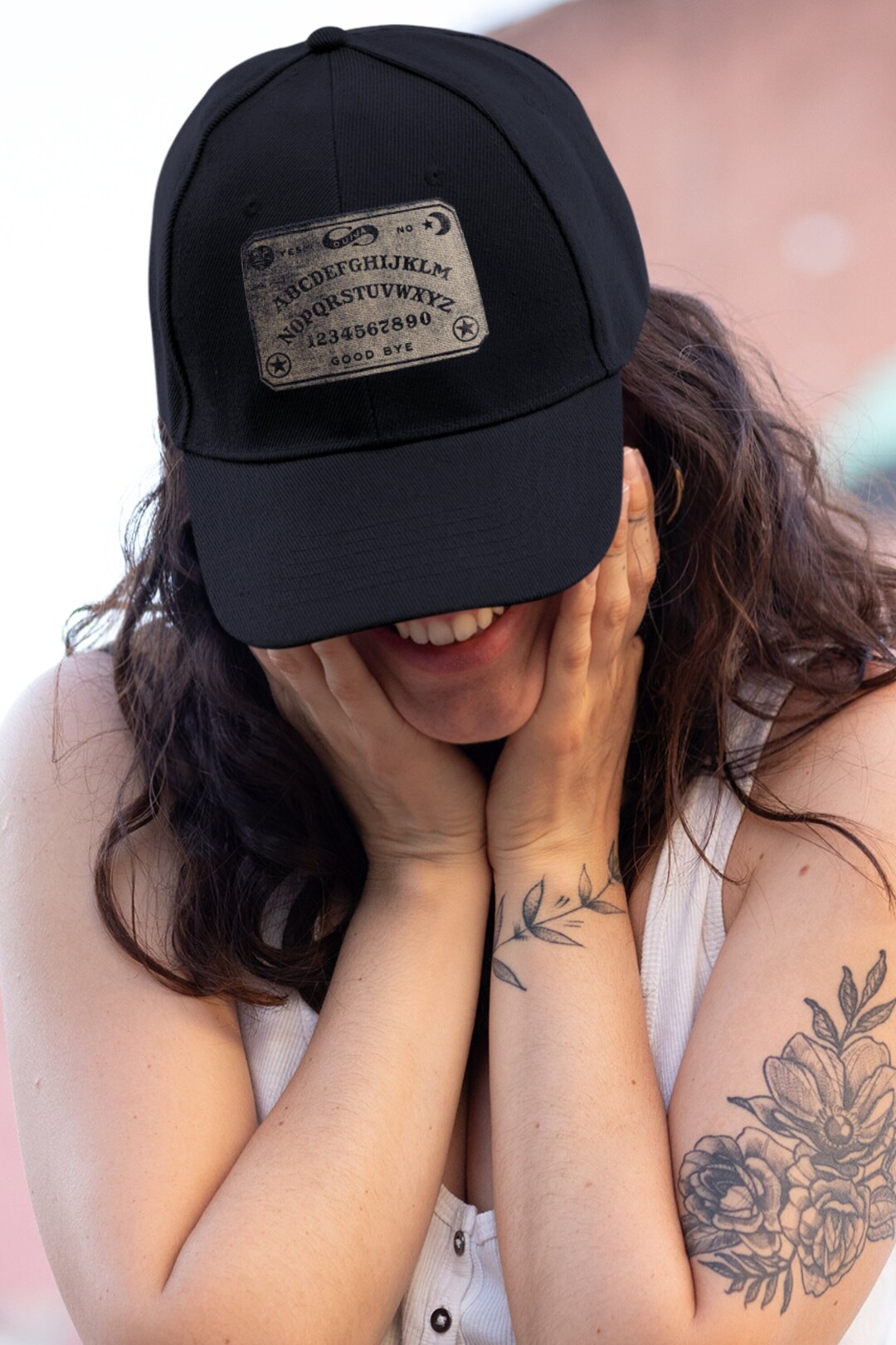 Ouija Board Hat, Ouija Board Cap, Spiritual Cap, Mystic Cap, Occult Cap ...