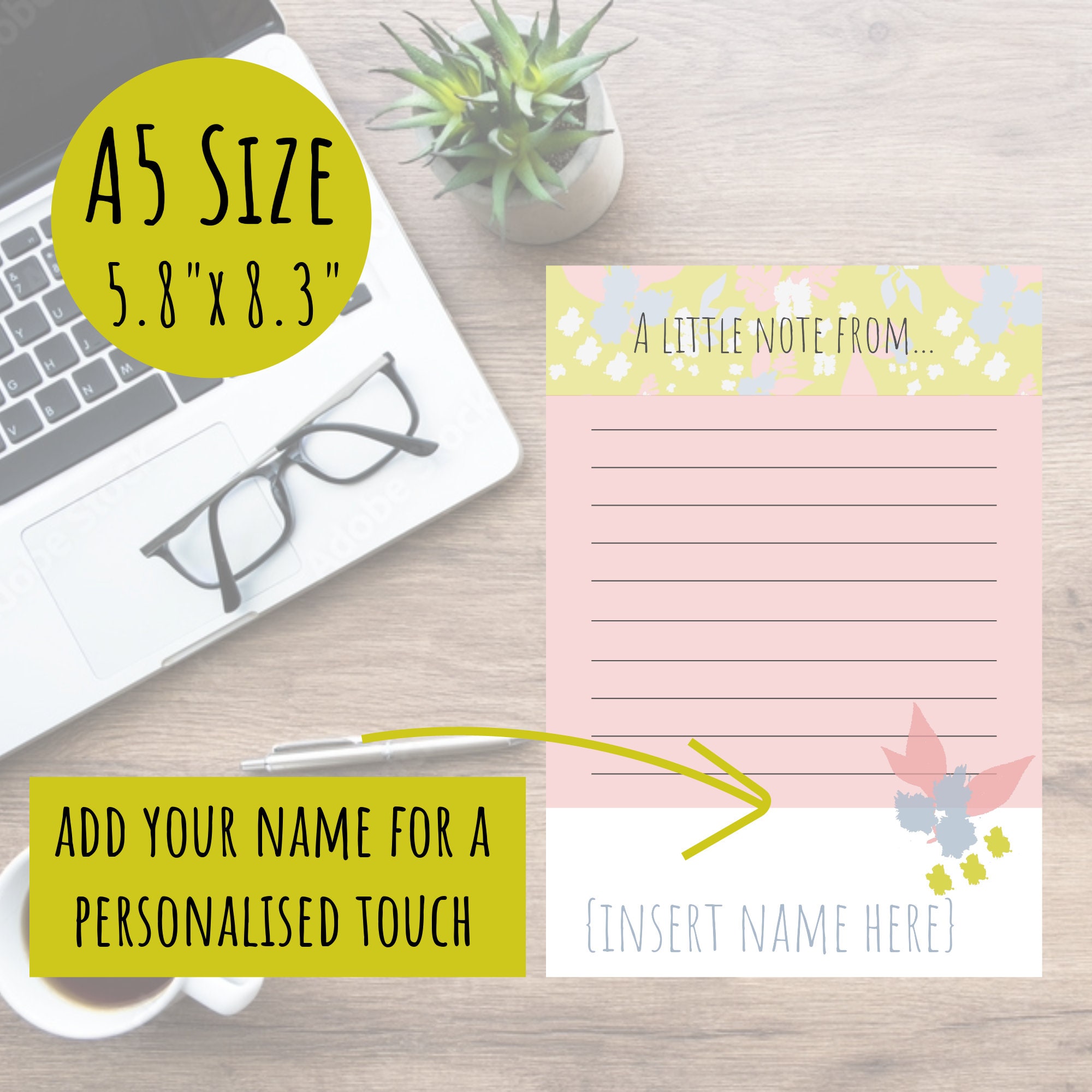 Personalised Notes Digital Notes With Name Pdf Download Notes Template ...