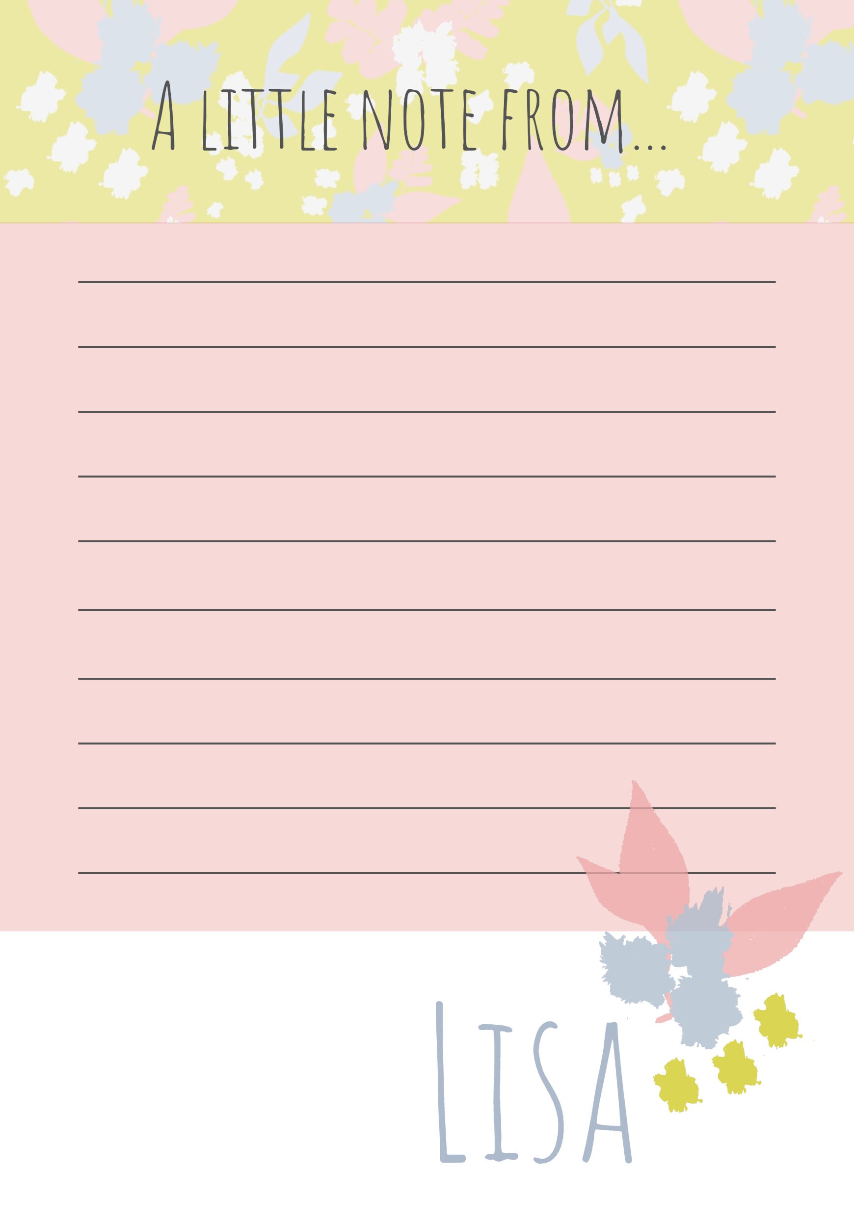 Personalised Notes Digital Notes With Name Pdf Download Notes Template ...