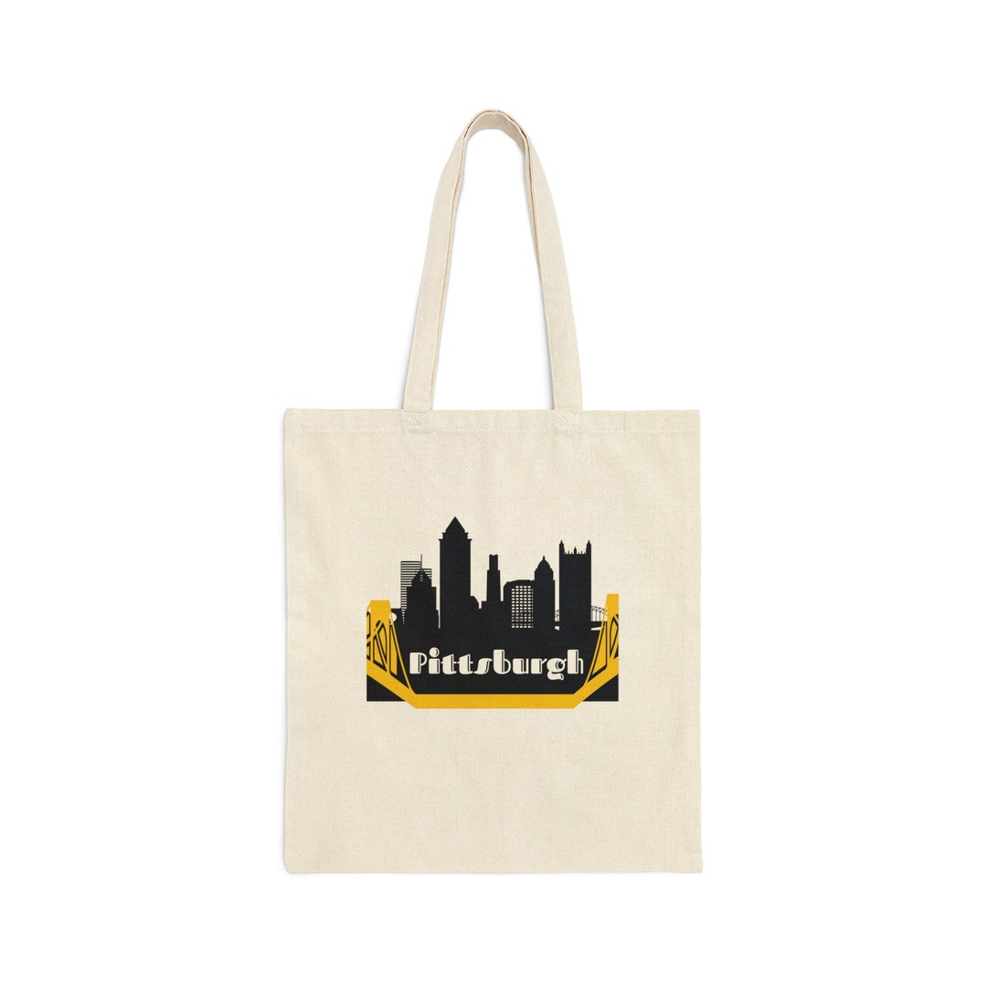Pittsburgh Skyline Canvas Tote Bag Single Side, Eco Friendly Pittsburgh ...