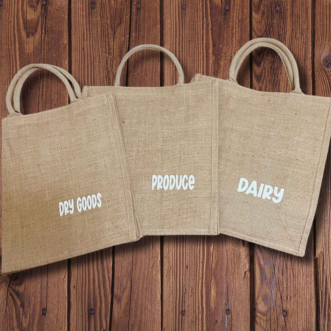 Custom Plastic Free Shopping Market Reusable Burlap Bag, Sturdy Eco ...