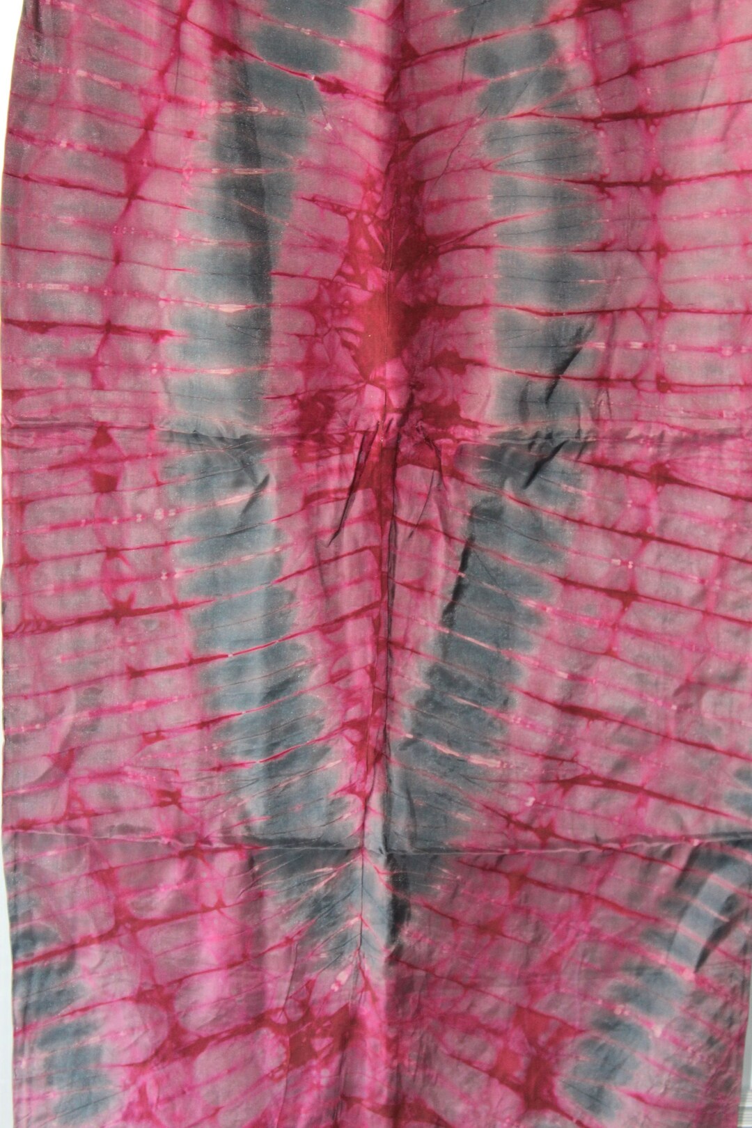 4 Yards Tie and Dye Silk Adire Indigo-dyed Kampala Batik Fabric ...