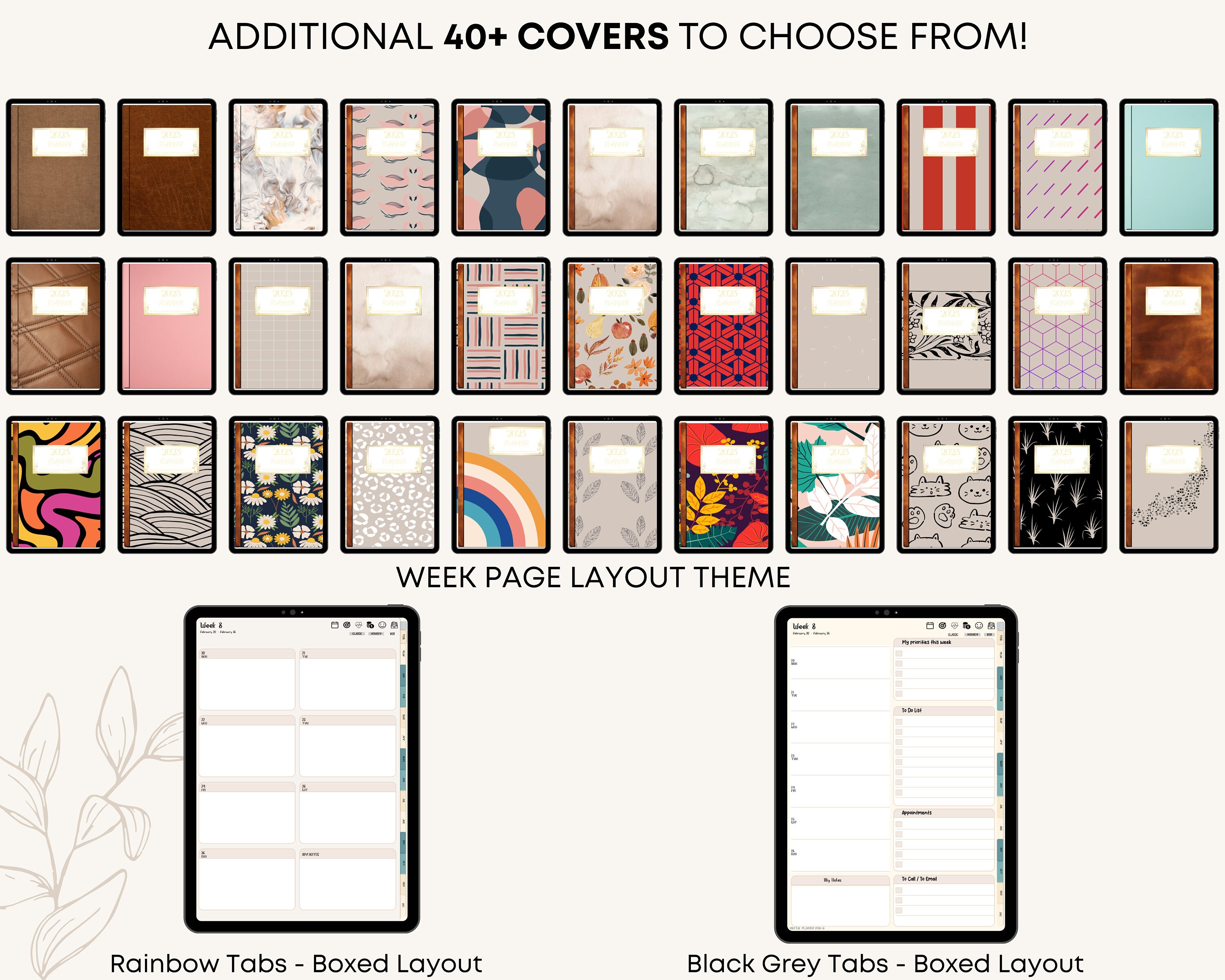 Remarkable 2 Templates Bundle 2024 2025 with Navigation Links Digital ...