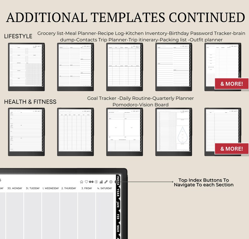 Remarkable 2 Planner 2026 2027, Daily Remarkable Planner & Journal ...
