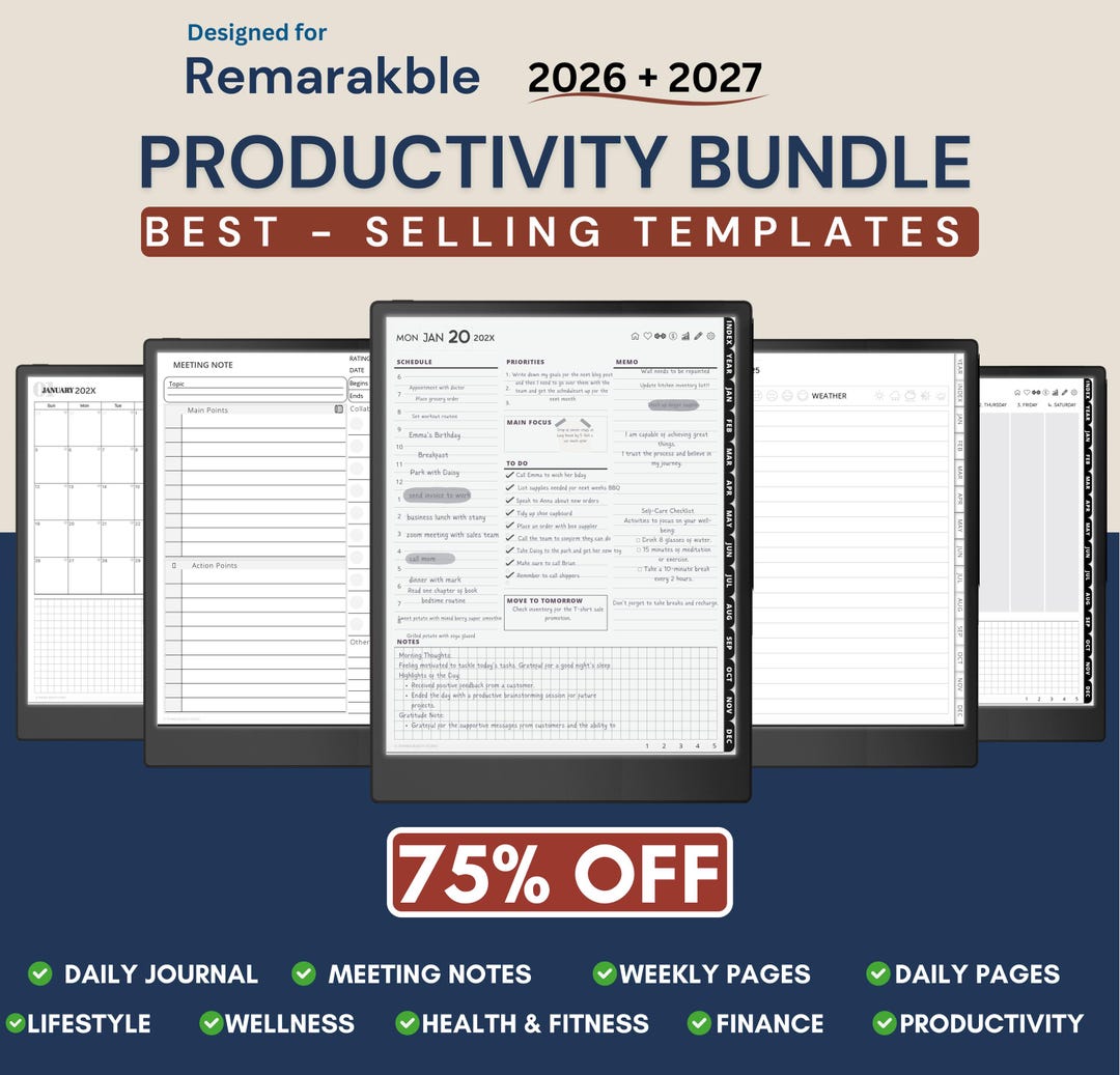 Templates Templates Pack for Remarkable Tablets, Eink Templates ...