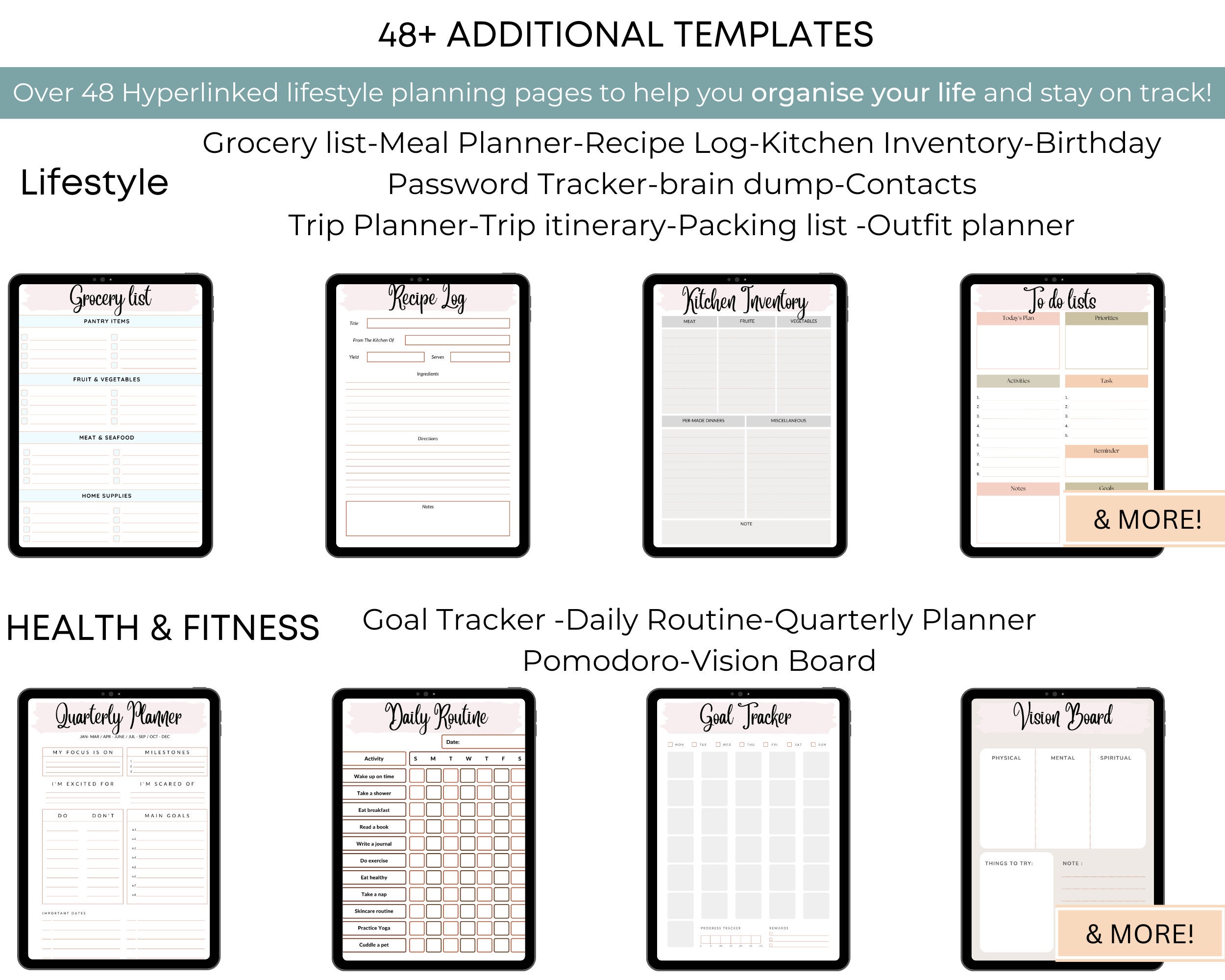 Remarkable 2 Templates Productivity Bundle - Etsy