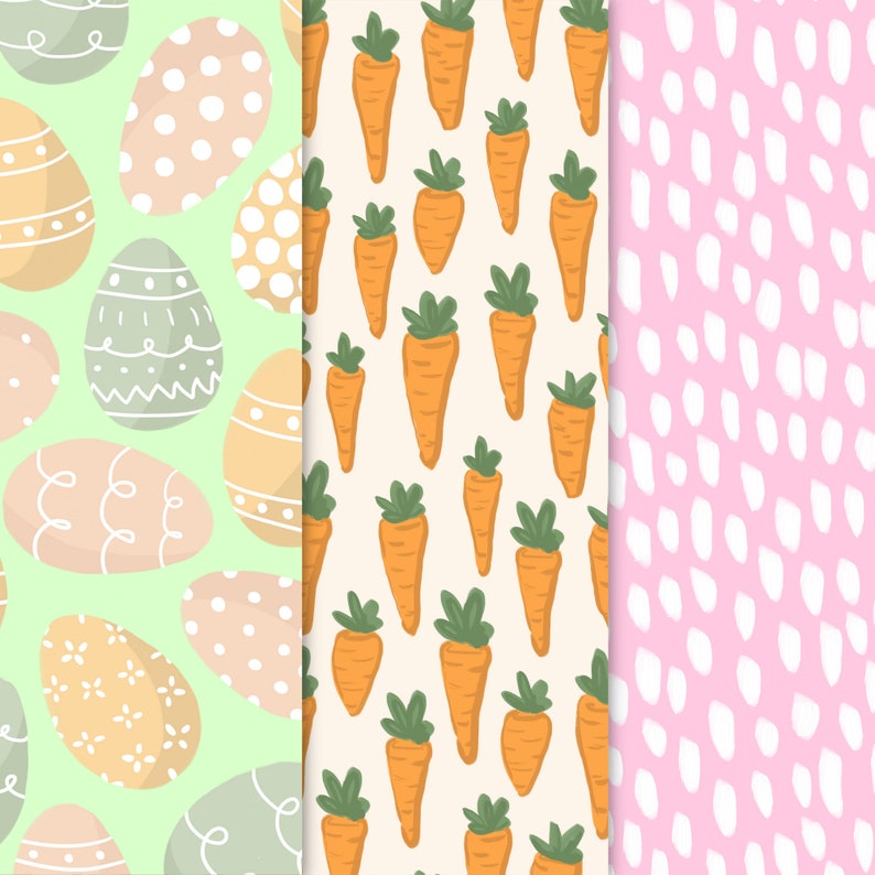 Digital Easter Paper, Printable Spring Paper, Pastel Scrapbook Pages ...