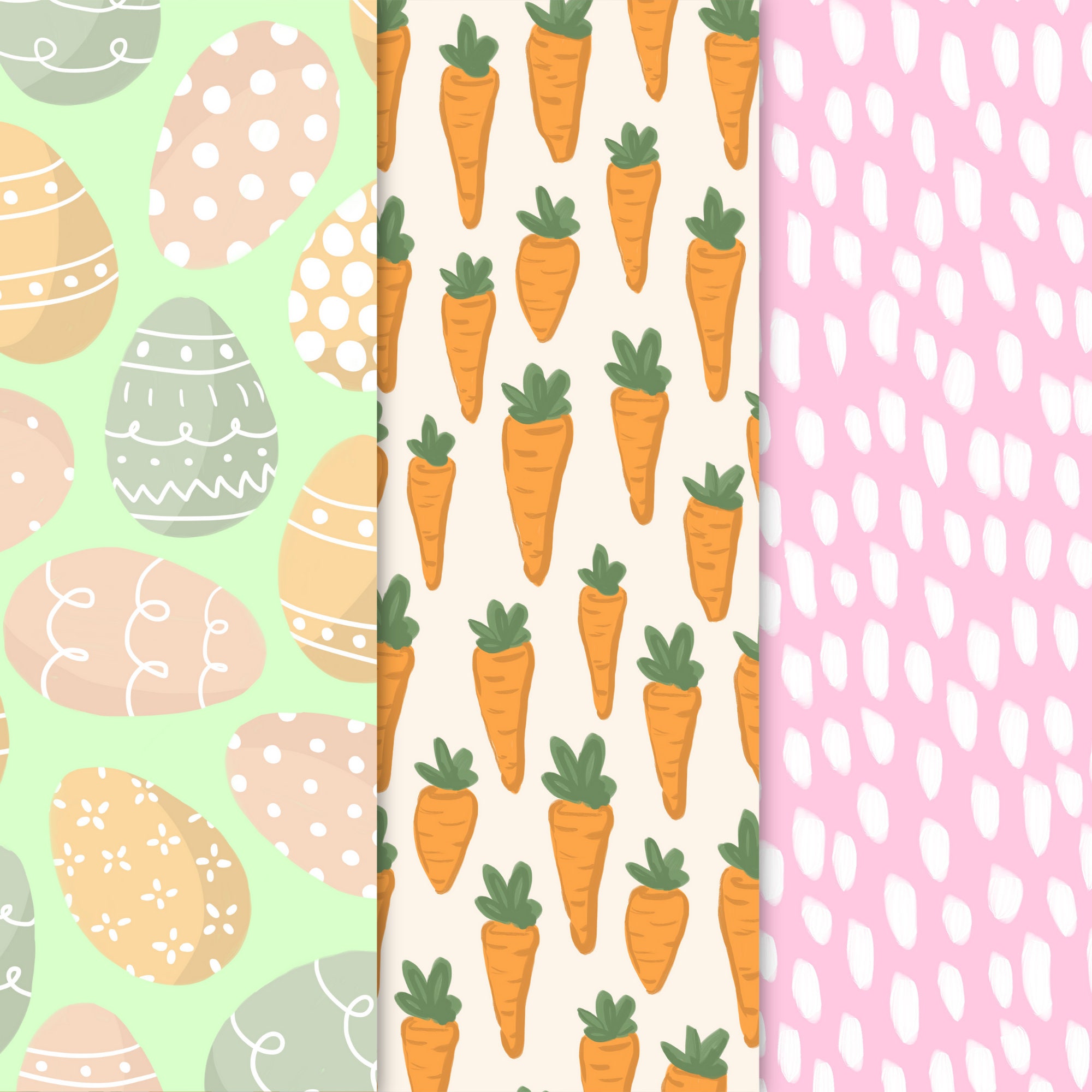 Digital Easter Paper, Printable Spring Paper, Pastel Scrapbook Pages ...