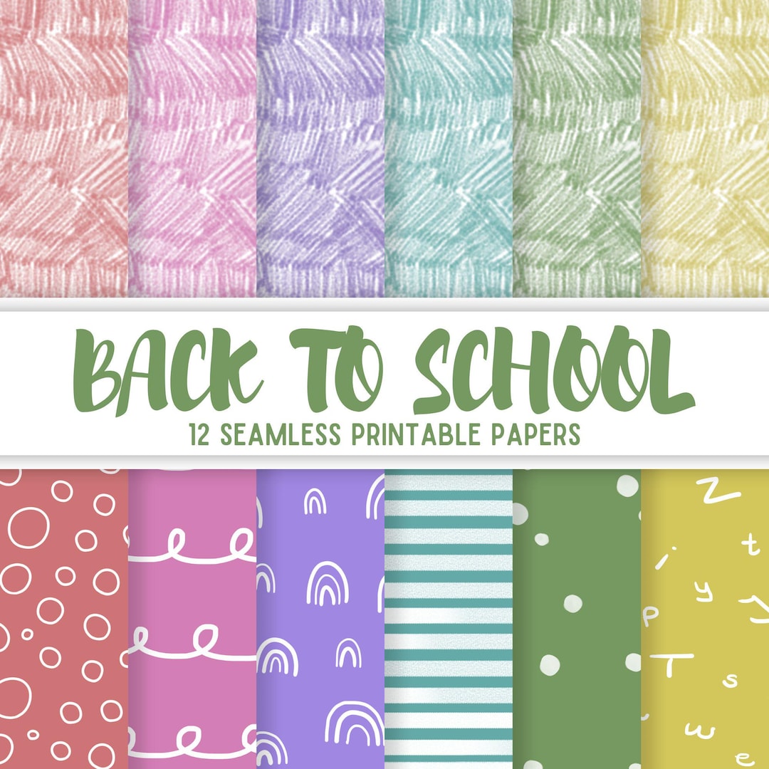 Back to School Paper, Colorful Digital Paper, Teacher Appreciation ...