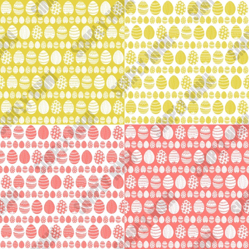 Pastel Easter Digital Papers, Seamless Easter Themed Digital Paper Pack ...