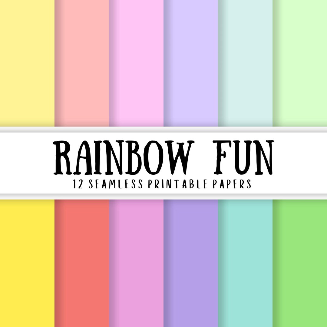 Solid Color Digital Paper Pack, Pastel & Bright Plain Colors (digital ...