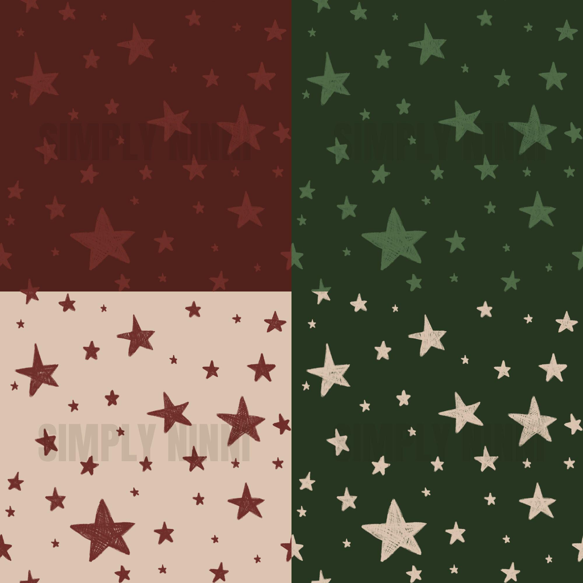 Christmas Digital Paper, Seamless Printable Christmas Scrapbook Paper ...