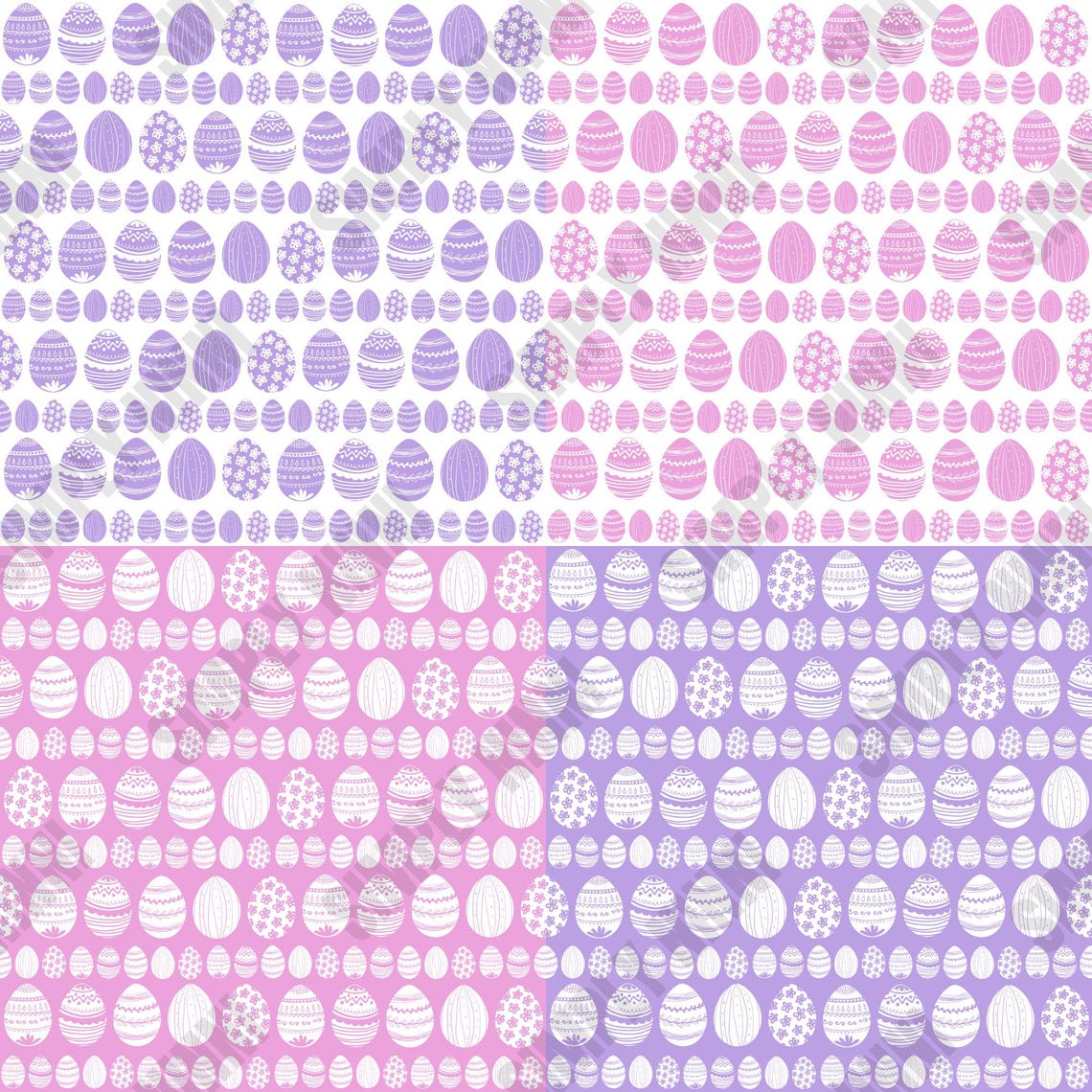 Pastel Easter Digital Papers, Seamless Easter Themed Digital Paper Pack ...