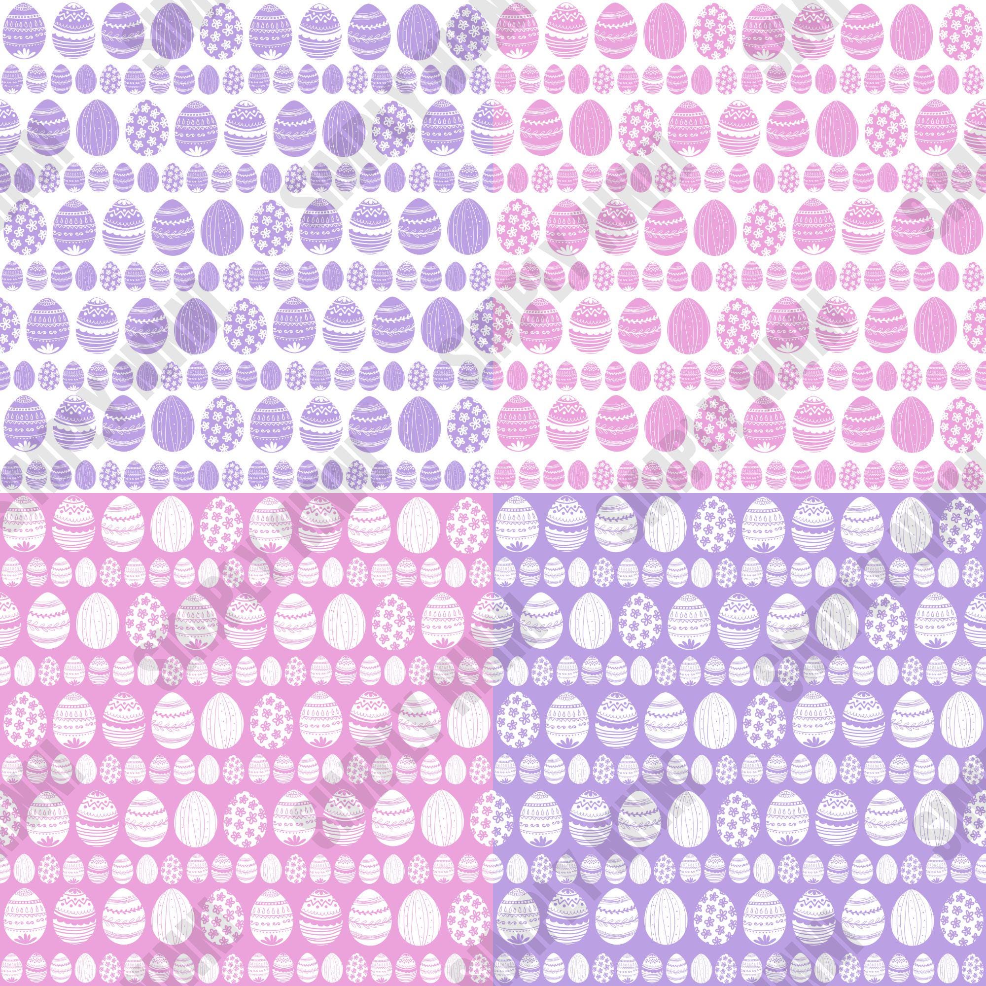 Pastel Easter Digital Papers, Seamless Easter Themed Digital Paper Pack ...