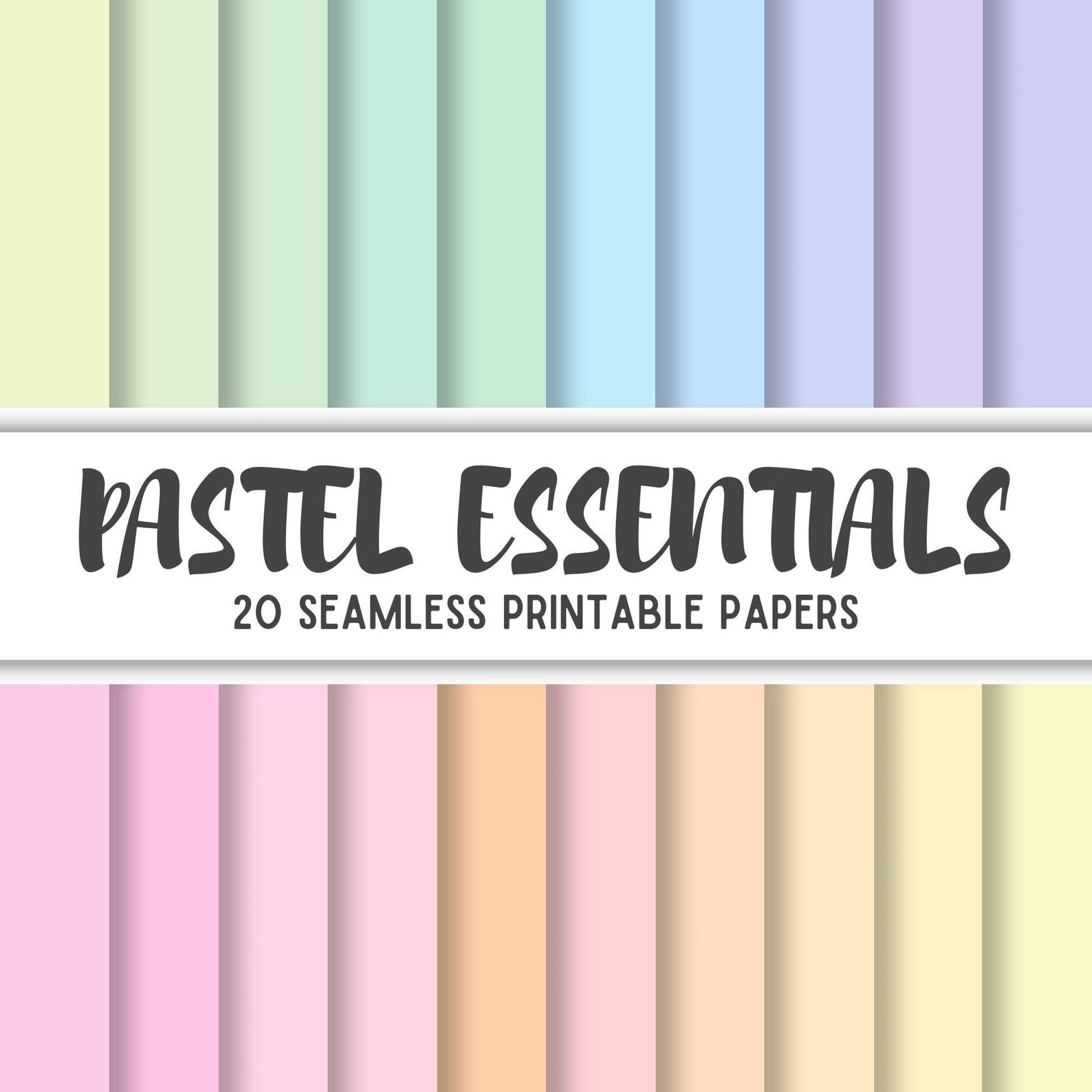 Pastel Digital Paper, Solid Digital Paper, Easter Digital Paper, Plain ...