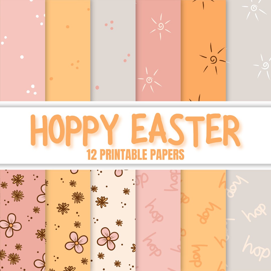 Printable Paper for Easter Pastel Decor Easter Scrapbook Paper Digital ...