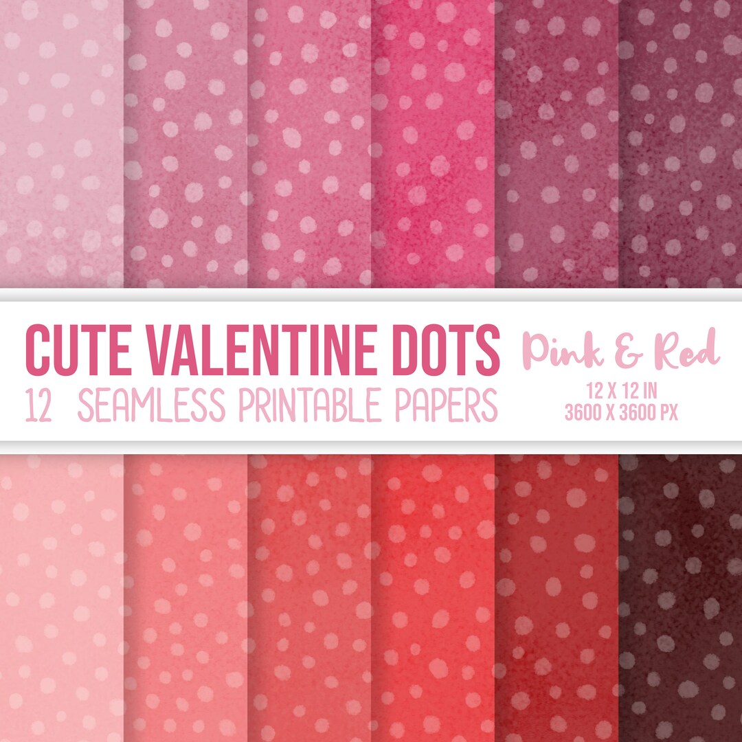 Cute Valentines Day Paper, Pink and Red Scrapbook Paper, Textured ...
