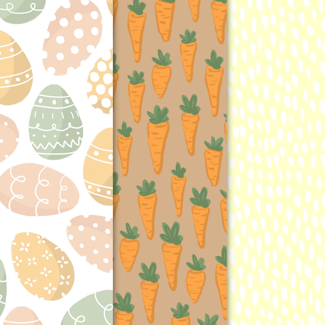 Digital Easter Paper, Printable Spring Paper, Pastel Scrapbook Pages ...