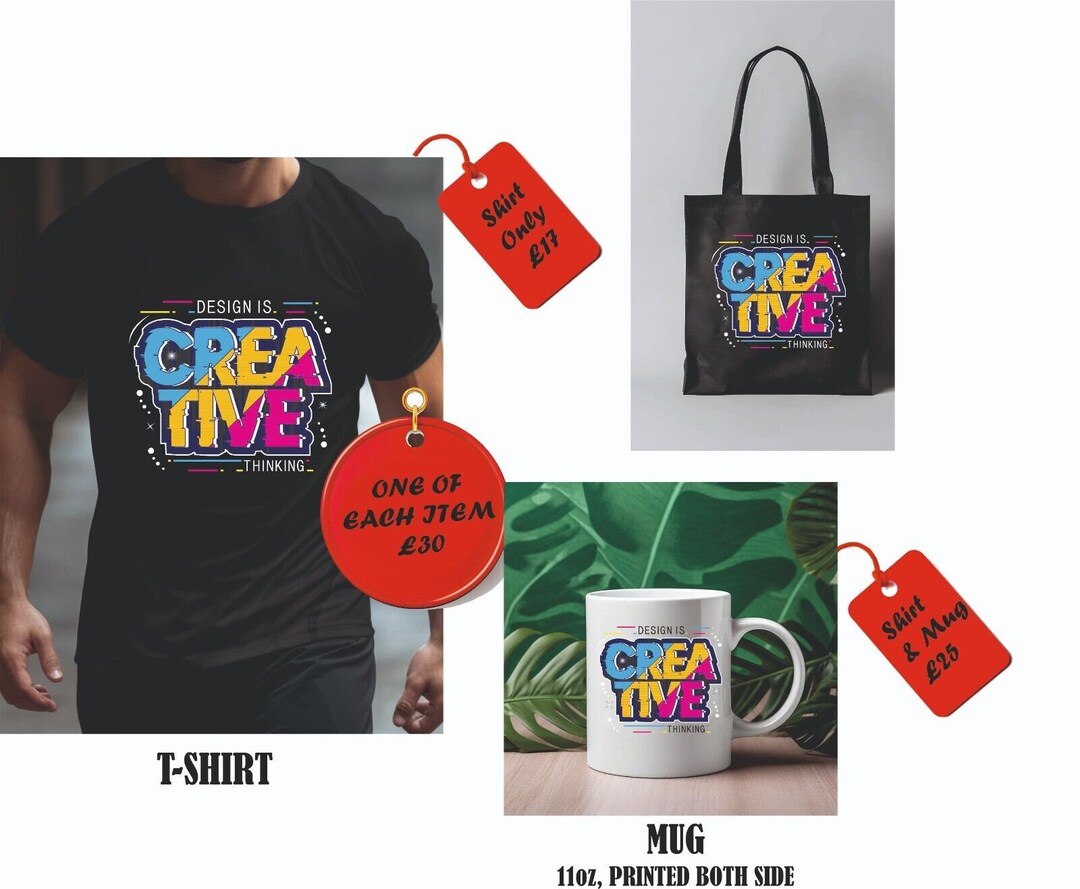 Design is Creative Thinking T-shirts, Mugs and Tote Bags. - Etsy