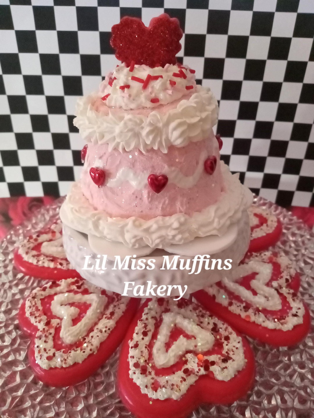 Valentines Day Cake, Valentines Cake, Valentines Mini Fake Bake Cake - Etsy