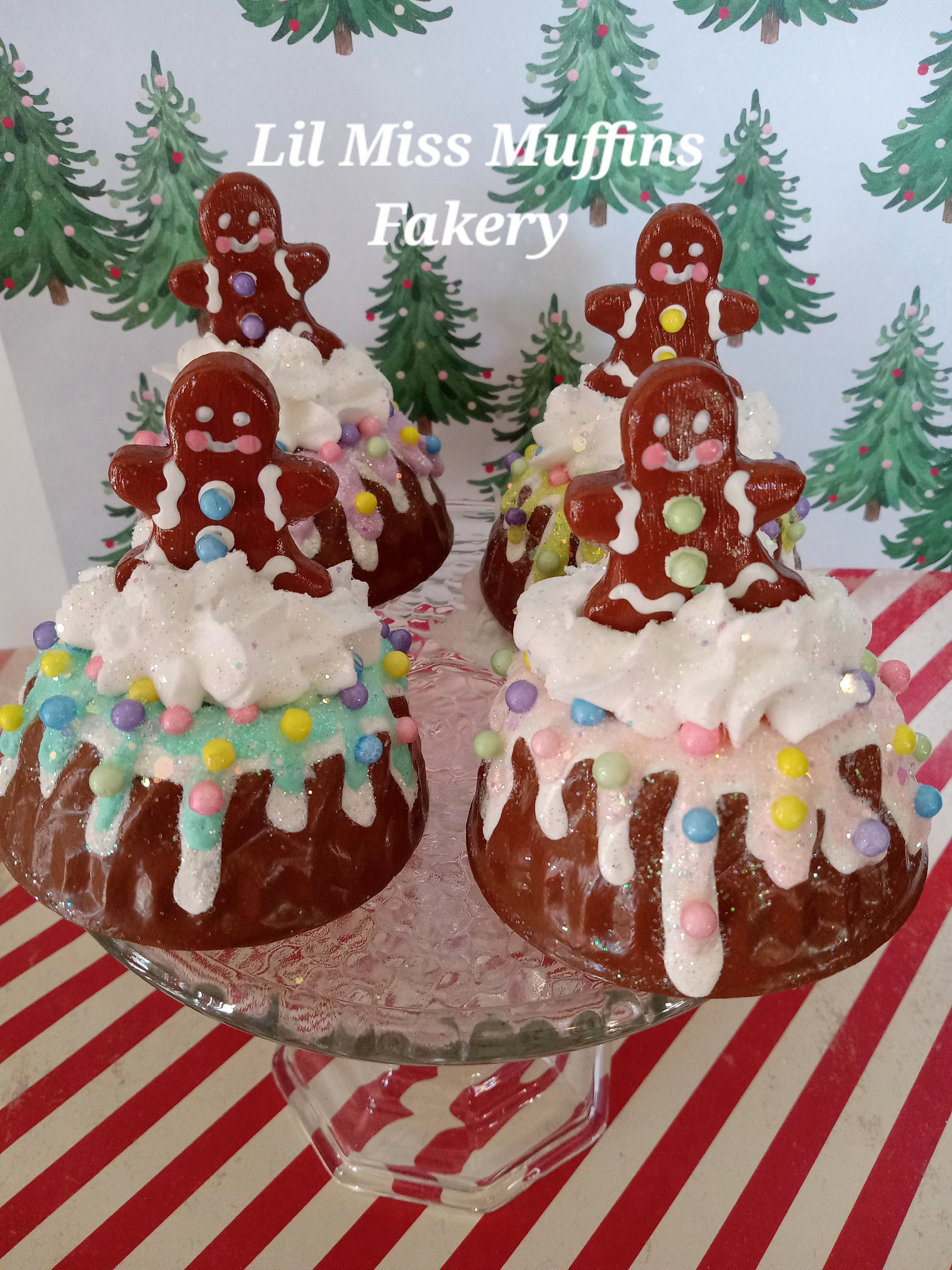 Christmas Faux Candy Apple, Snow Glitter Decor - Etsy