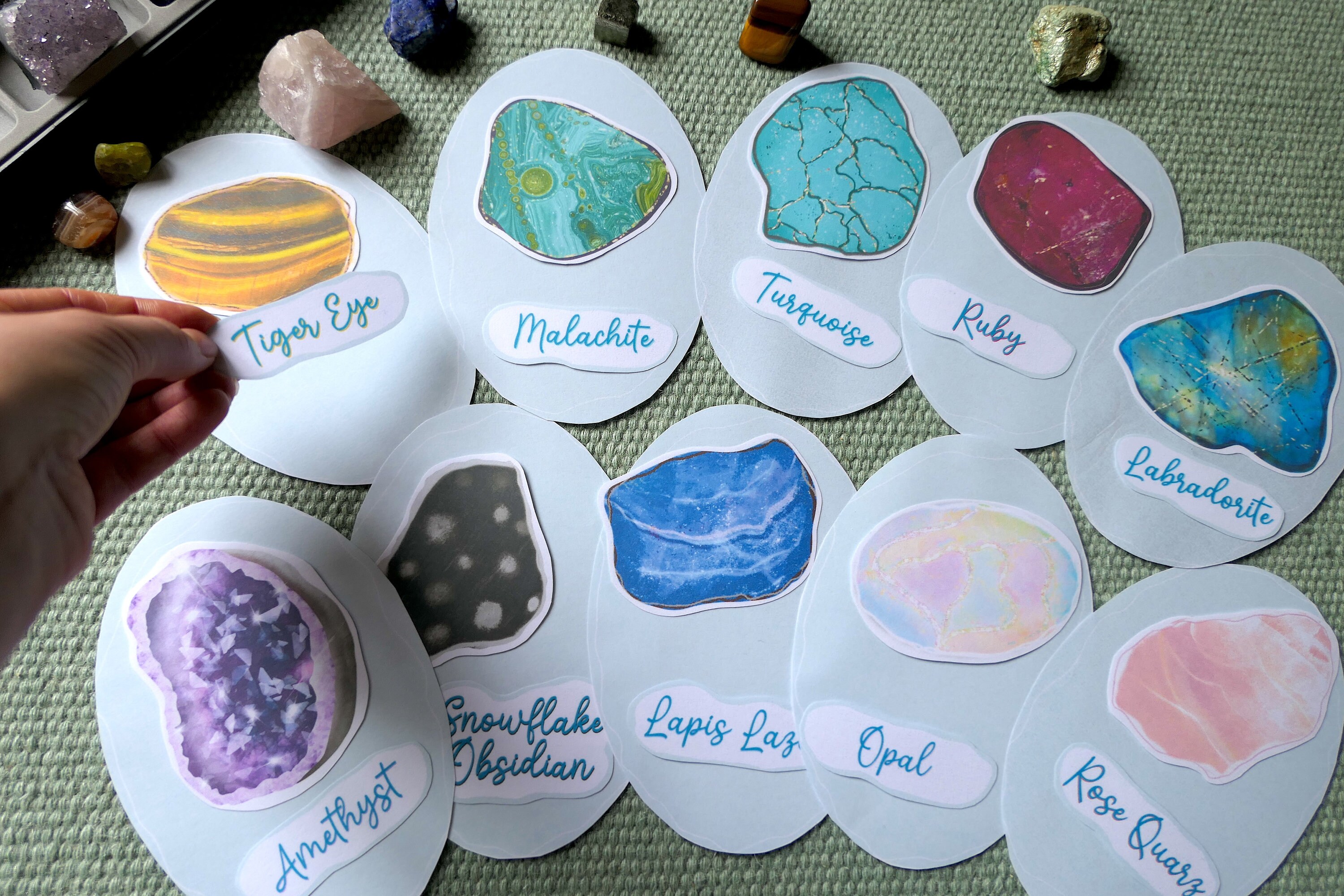 Rocks and Minerals Activities for Kids, Crystal Montessori Flashcards ...