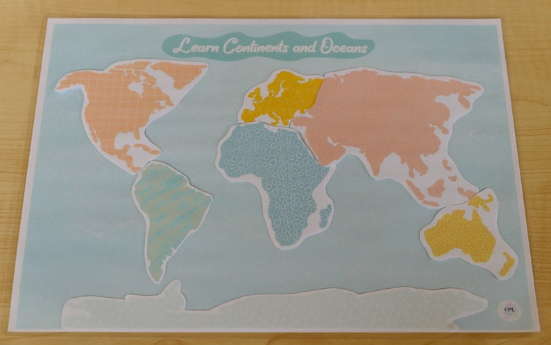 7 Continents & Oceans Continents of the World Montessori - Etsy UK