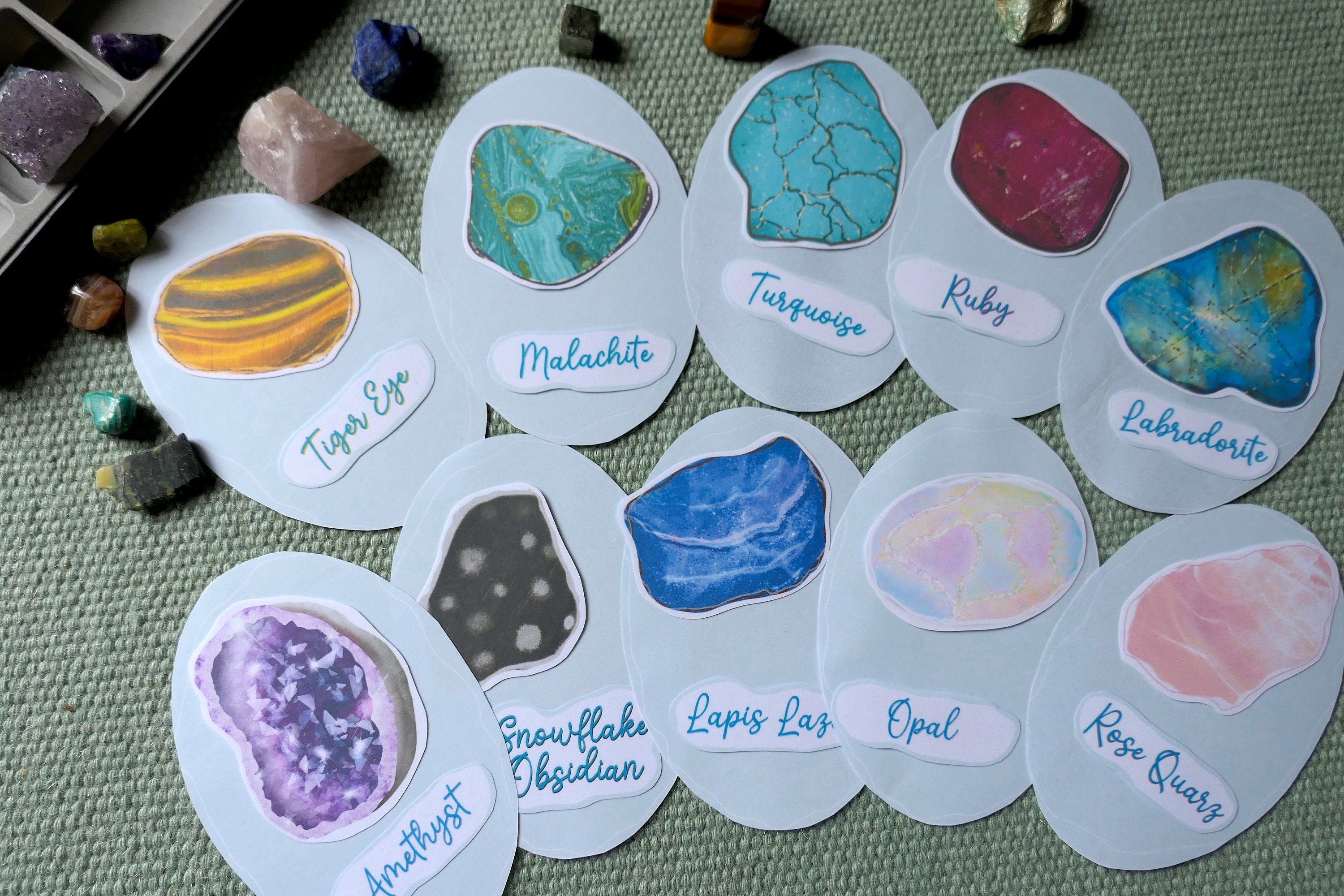 Rocks and Minerals Activities for Kids, Crystal Montessori Flashcards ...
