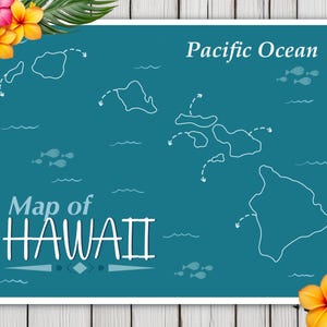 Hawaii Island Map Puzzle: Montessori Learning Printable (PDF) - Etsy