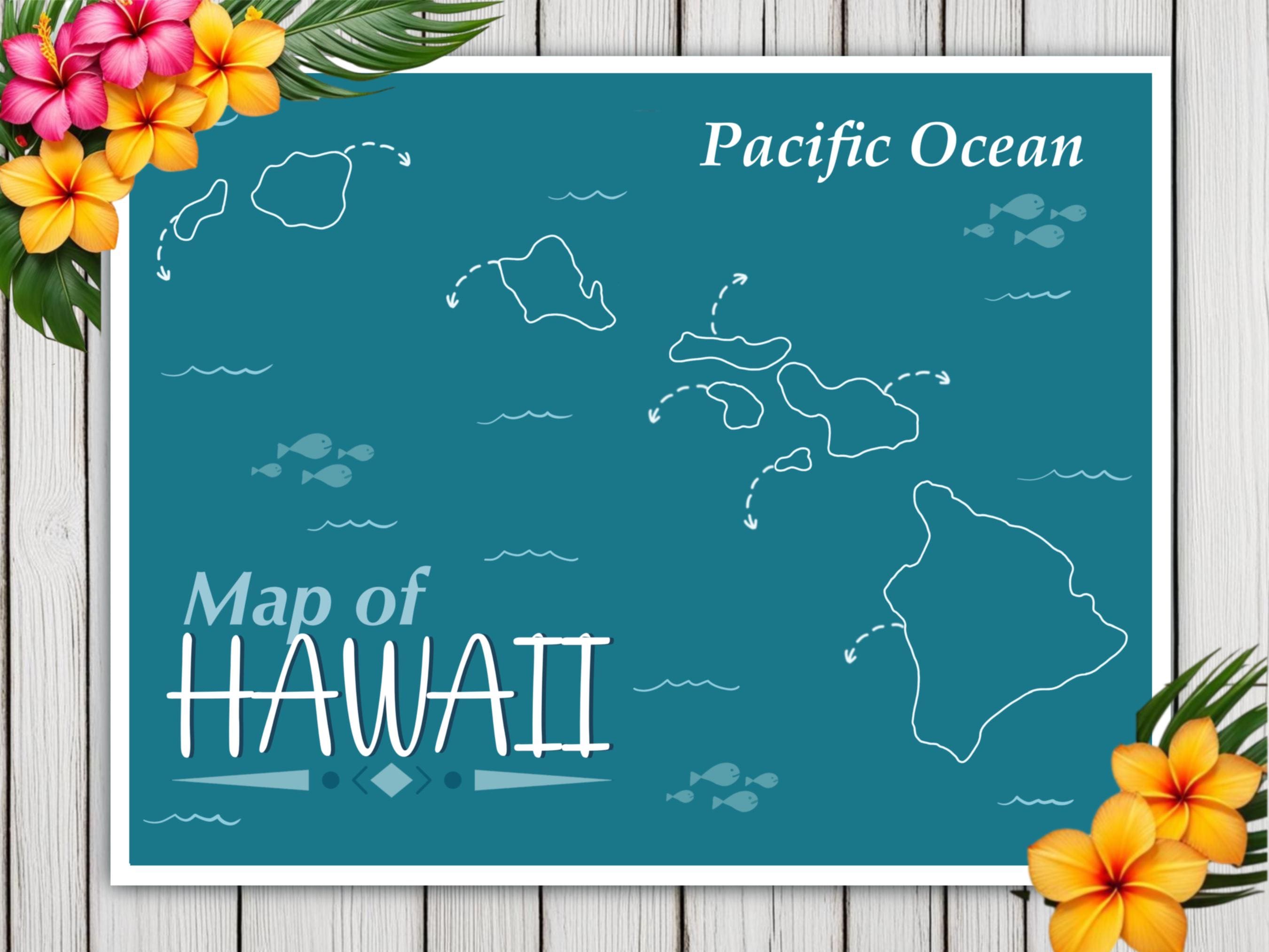 Hawaii Island Map Puzzle: Montessori Learning Printable (PDF) - Etsy