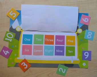 Number MATCHING, 12345678910, Toddler INSTANT Download, Easy on Printer ...