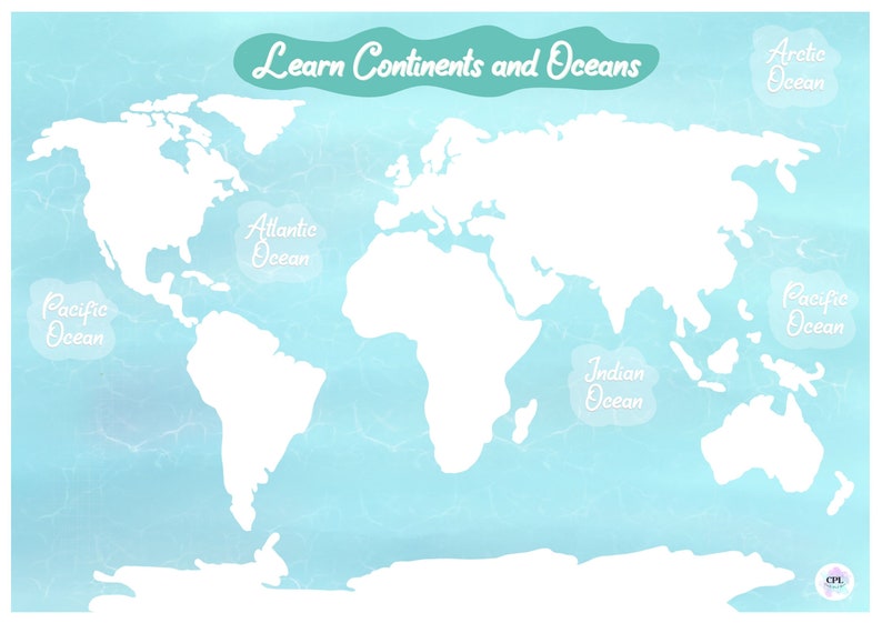 7 Continents & Oceans Continents of the World Montessori - Etsy UK