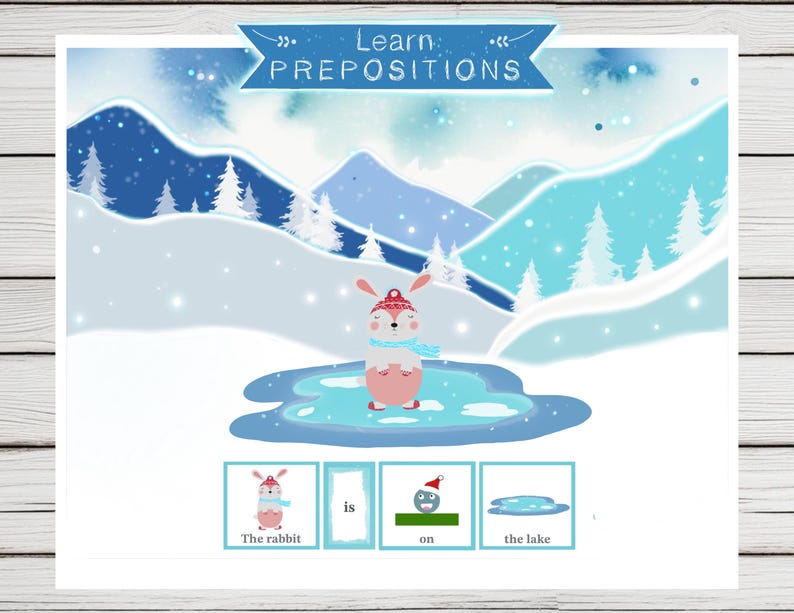 English Prepositions, Learn Preposition Activities, Christmas Theme ...
