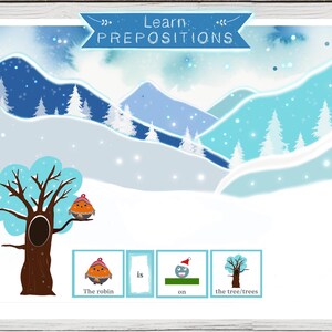 English Prepositions, Learn Preposition Activities, Christmas Theme ...