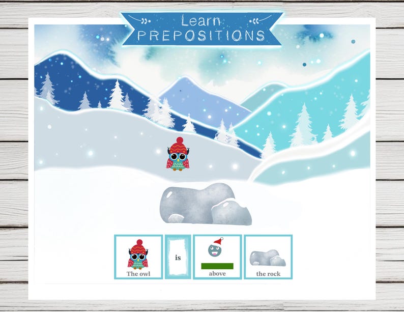 English Prepositions, Learn Preposition Activities, Christmas Theme ...