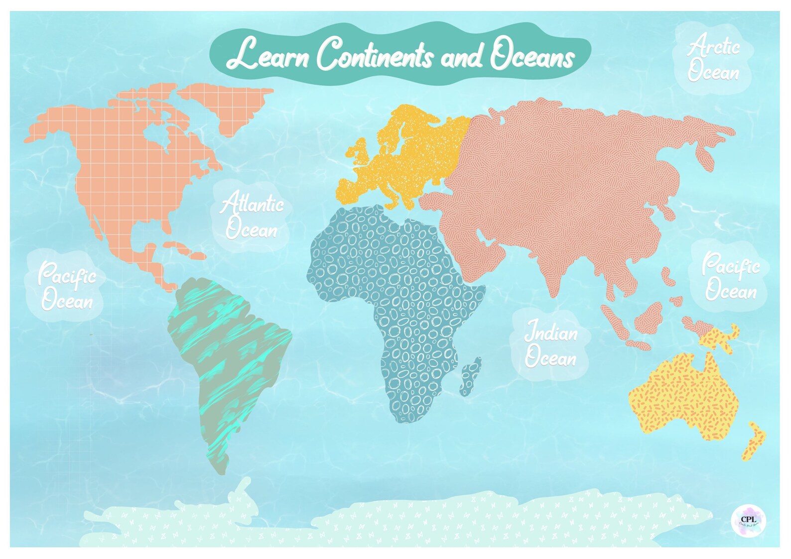 7 Continents & Oceans, Continents of the World, Montessori Materials ...