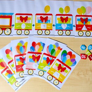 Train Numbers 0-10 Printable Counting Activity, Train Color Matching ...