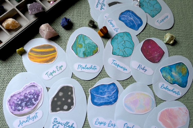 Rocks and Minerals Activities for Kids, Crystal Montessori Flashcards ...
