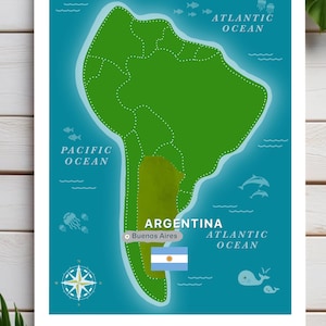 South America Puzzle Map, Countries, Capitals, Flags (PDF) - Etsy