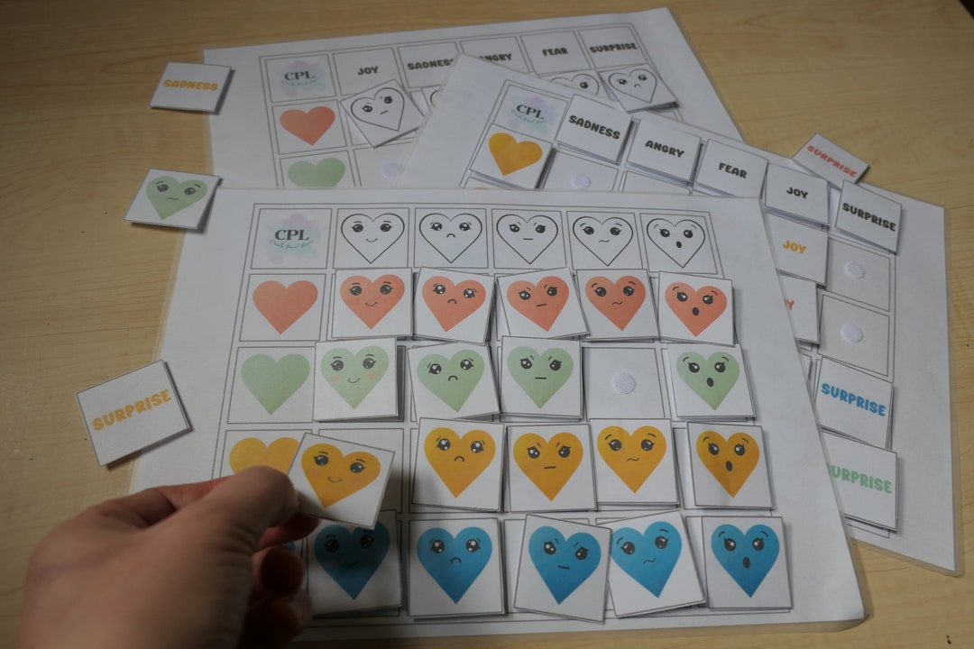 Valentine's Day Hearts Emotions Color Matching, Learn Emotions, Logical ...