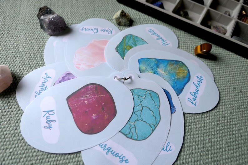 Rocks and Minerals Activities for Kids, Crystal Montessori Flashcards ...