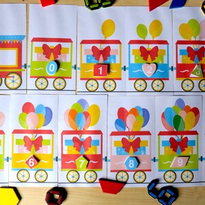 Train Numbers 0-10 Printable Counting Activity, Train Color Matching ...