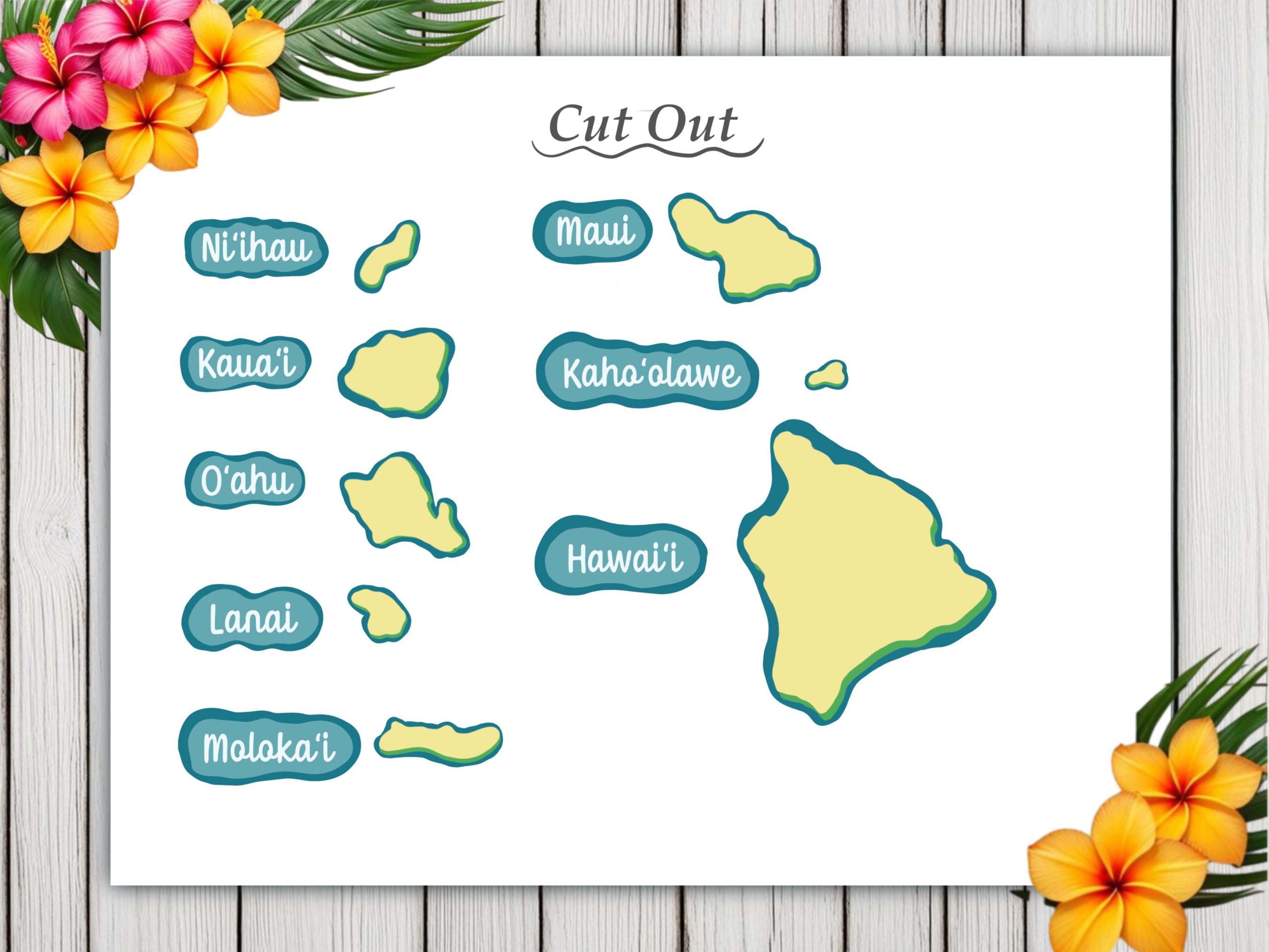 Hawaii Island Puzzle, Hawaii Islands Maps, Hawaii Maps for Kids, Learn ...