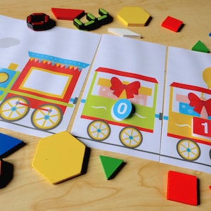 Train Numbers 0-10 Printable Counting Activity, Train Color Matching ...