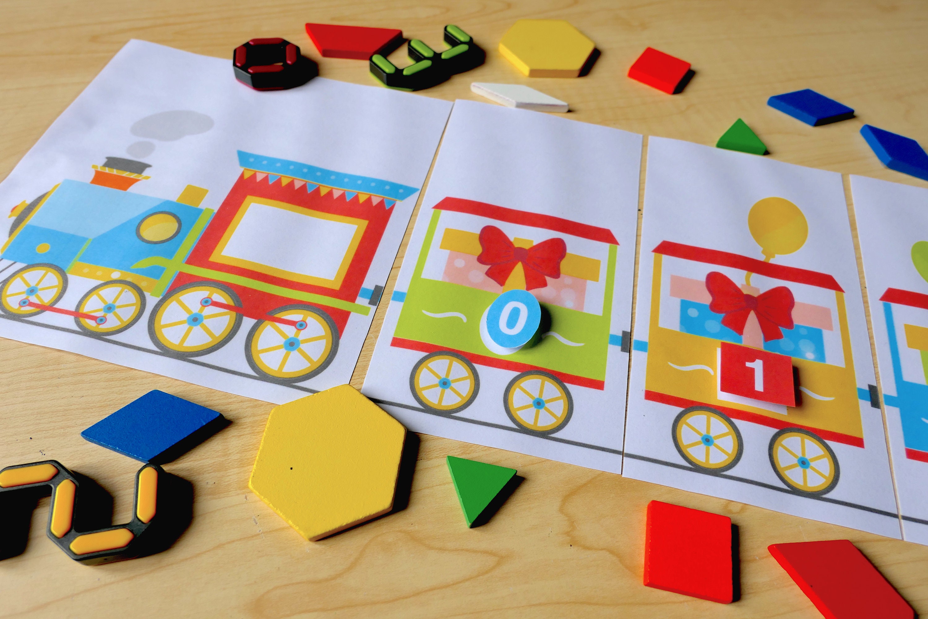 Train Numbers 0-10 Printable Counting Activity, Train Color Matching ...