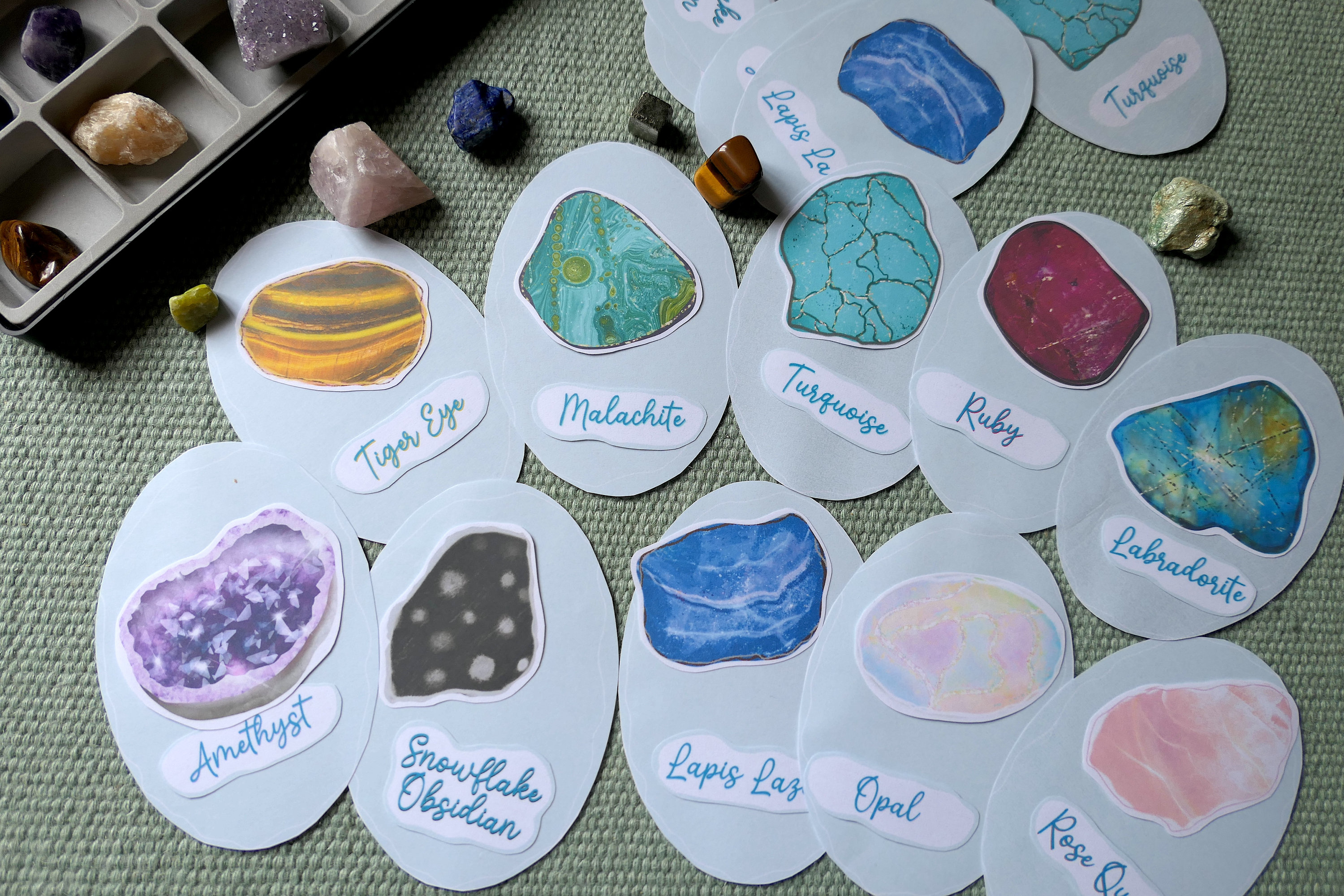 Rocks and Minerals Activities for Kids, Crystal Montessori Flashcards ...