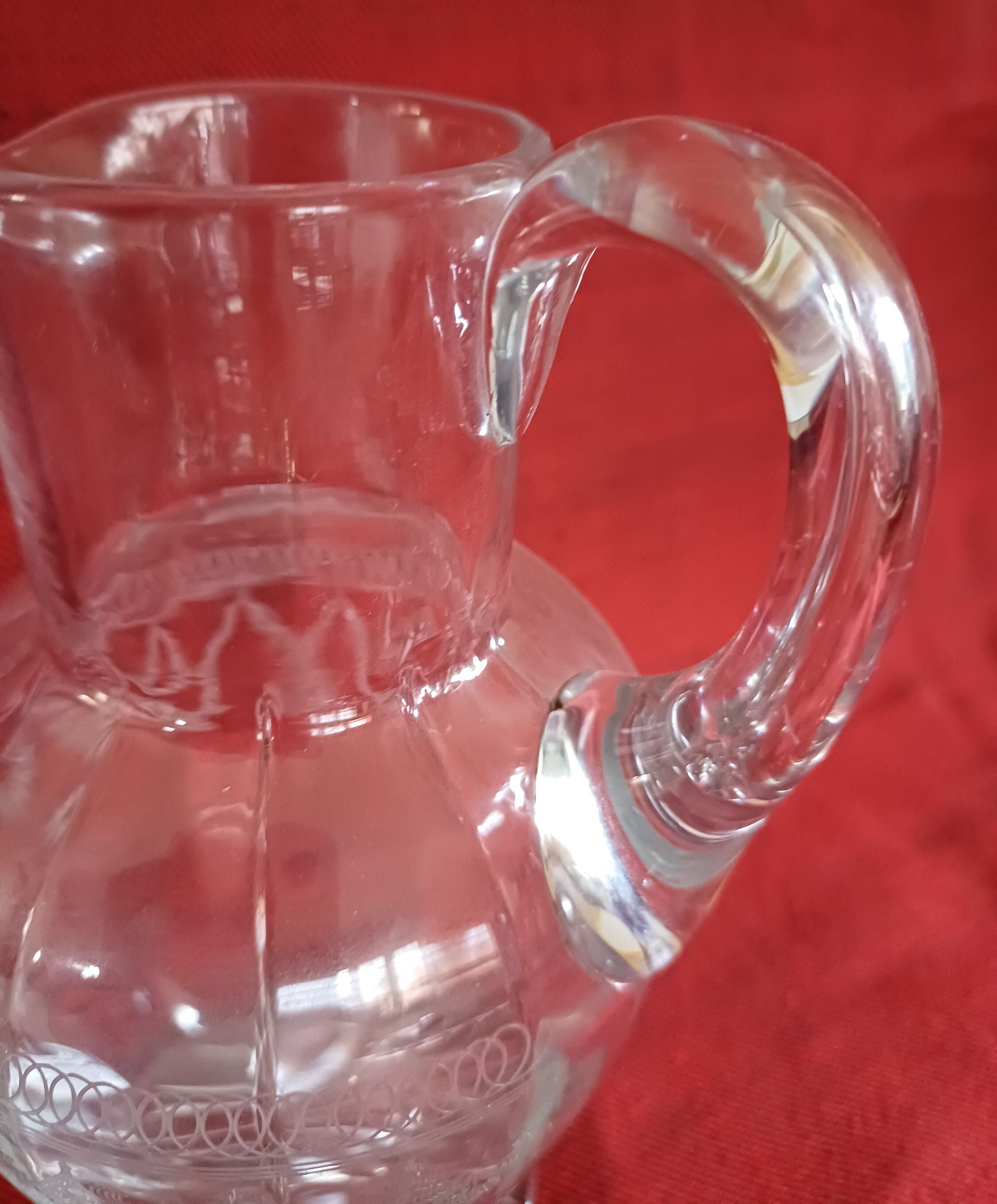 Victorian Engraved & Cut Glass Jug /pitcher - Etsy