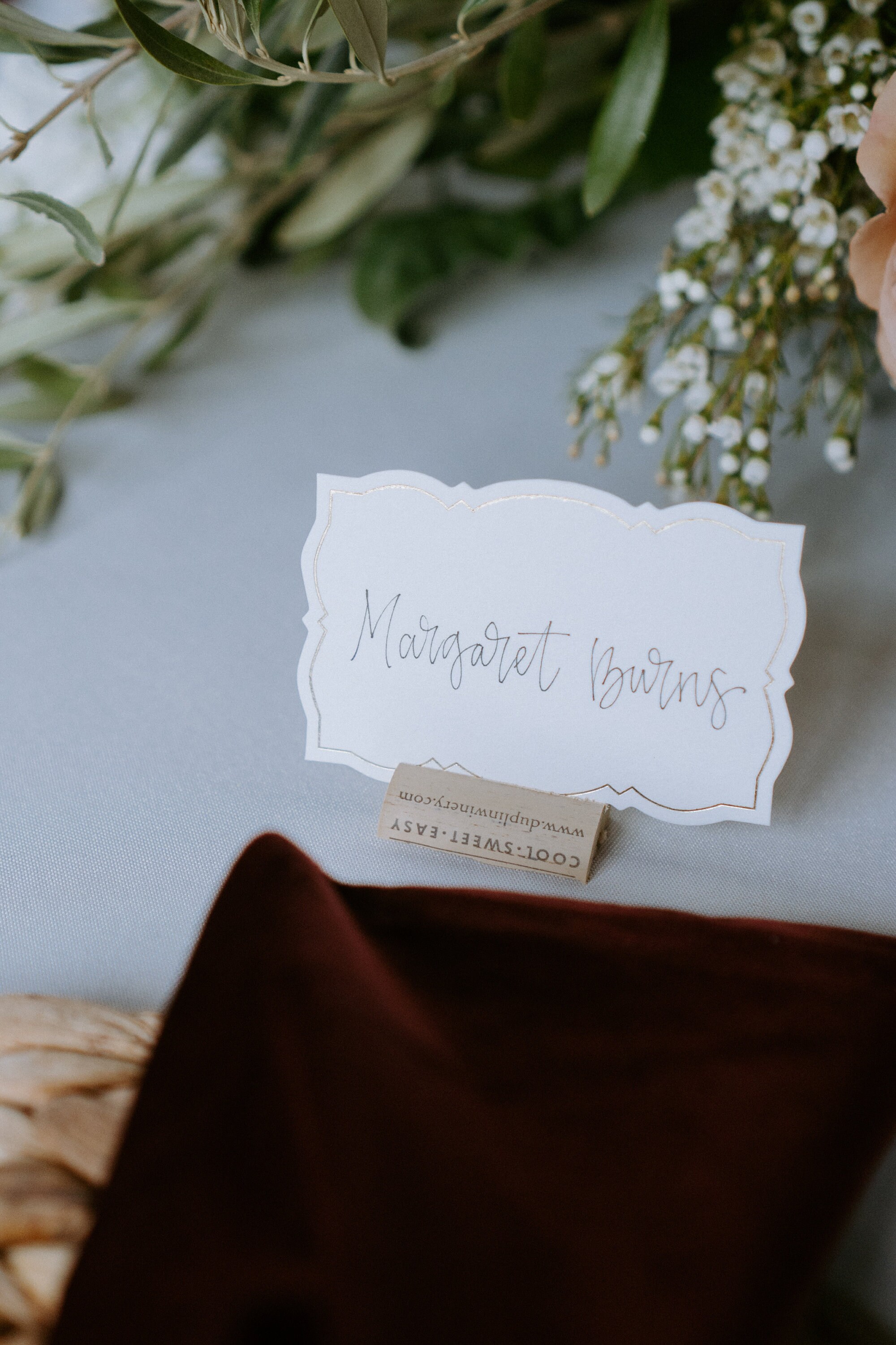 Custom Calligraphy Placecards / Handwritten Place Cards for Wedding ...