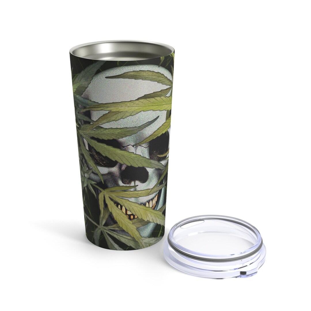 Skull Poking Out Behind Mary Jane Tumbler Gothic Halloween 20oz Cup Mug ...